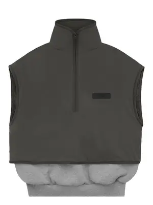 Fear Of God Nylon Fleece Mockneck Vest - Grey