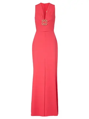 Elie Saab Gathered Embellished Gown - Pink