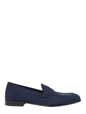 Brioni Appia Leather Penny Loafers - Blue