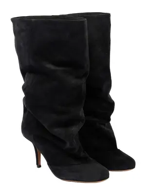 Paris Texas Esther 75 Suede Boots - Black