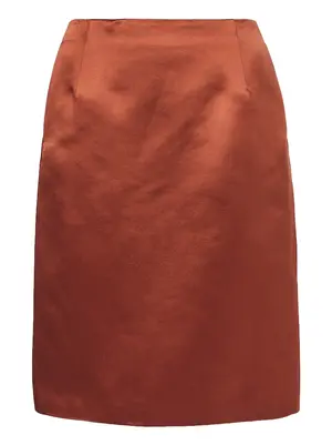 Loro Piana Loro Piana Silvia Duchess Midi Skirt Beige