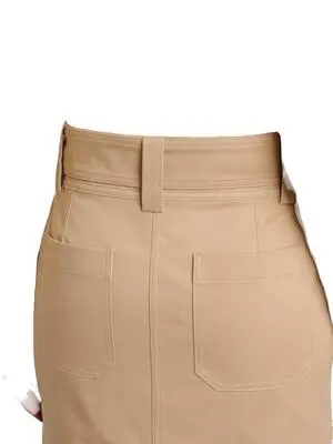 Chloé Saharienne Cotton Gabardine Cargo Skirt - Beige