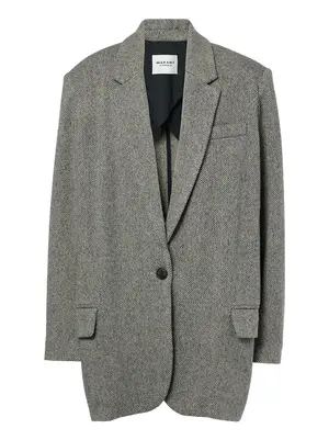 MARANT ETOILE Cikaito Wool-blend Blazer - Grey