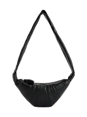 LEMAIRE Small Croissant Leather Bag - Black