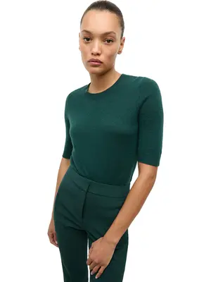 Veronica Beard Shana Cashmere Sweater Pine