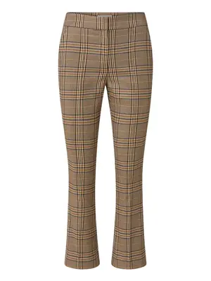 Veronica Beard Tani Plaid Pant Russet Multi