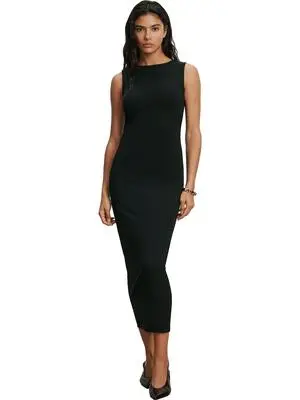 Veronica Beard Charissa Stretch-cotton Midi Dress - Black