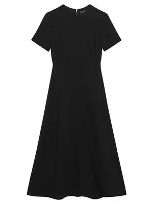 Theory Admiral Crepe Flared Midi Dress - Black - 00