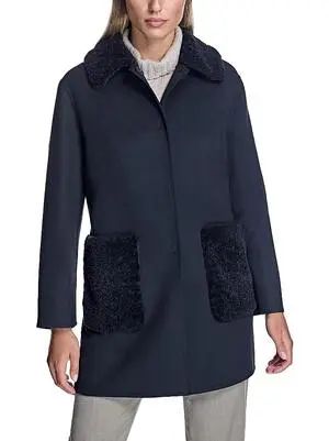MAXIMILIAN Wool-blend Walking Coat - Black