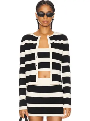 LOVERS AND FRIENDS Eloise Cardigan - Black & Cream