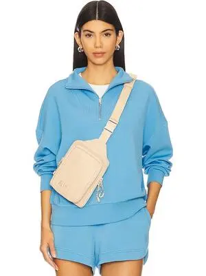 Varley Hawley Half Zip Sweatshirt Azure Blue