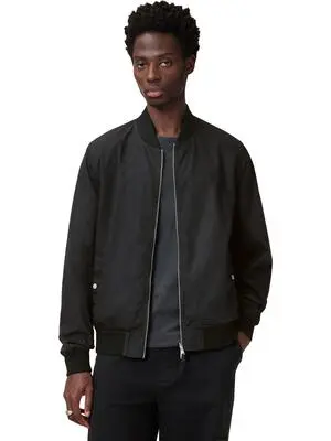 ALLSAINTS AllSaints Bassett Ramskull Reversible Bomber Jacket Black/command Blue