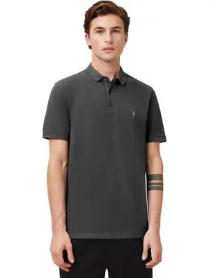 ALLSAINTS Reform Short Sleeve Polo Shirt - Grey