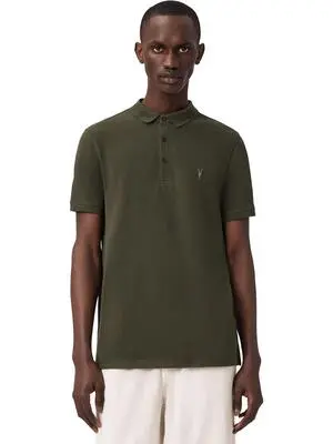 ALLSAINTS Reform Short Sleeve Polo Shirt - Mangrove Green