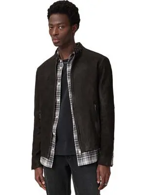 ALLSAINTS Cora Leather Jacket Grey