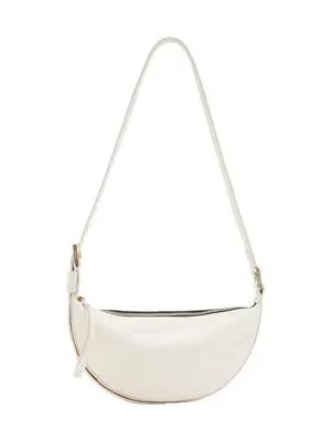 ALLSAINTS Half Moon Leather Crossbody Bag - White