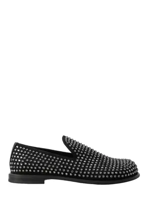 JW Anderson Crystal-embellished Loafers - Black