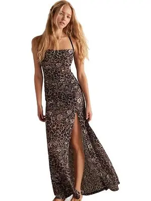 Free People Intimately Concrete Jungle Maxi Slip - Black