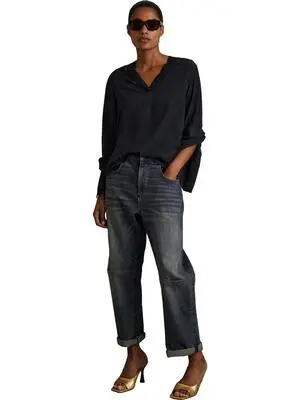 REISS Reiss Tash Relaxed Top Navy