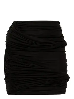 PNK Ruched Mini Skirt - Black