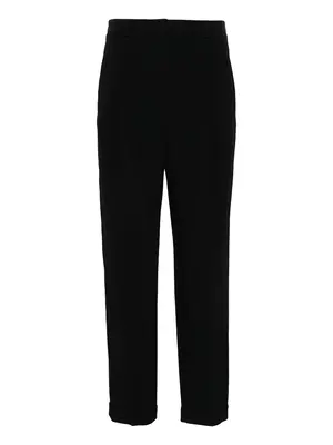 Giorgio Armani Straight-leg Cady Trousers - Black