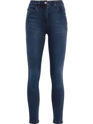Patrizia Pepe Logo-plaque Jeans - Blue