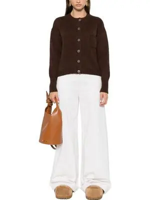 Incentive! Cashmere Cashmere Cropped Cardigan - Brown