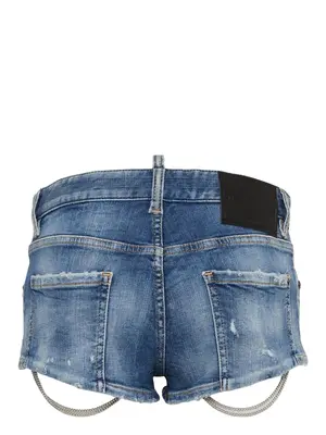 DSQUARED2 DSQUARED2 Chain-Detail Denim Mini Shorts