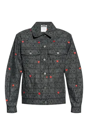 Moschino Jacquard Logo Jacket - Black