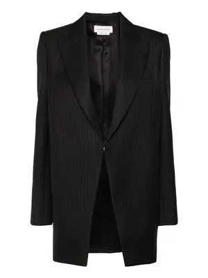 Alexander McQueen Pinstripe Blazer - Grey