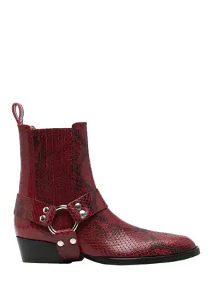 Paris Texas Helena Biker Boots - Red