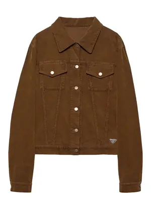 Prada Corduroy Blouson Jacket - Brown