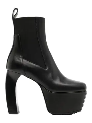 Rick Owens 125mm Leather Platform Boots - Black