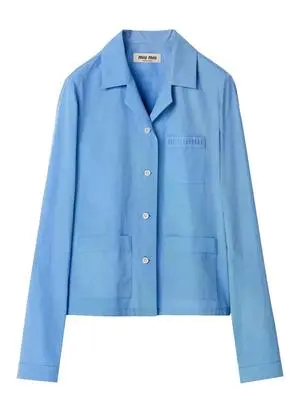 Miu Miu Cotton Poplin Shirt - Blue