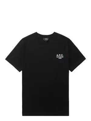 A.p.c. Logo-embroidered T-shirt - Black