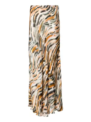 TWINSET Animal-print Maxi Skirt - Brown