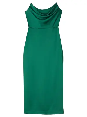 Alex Perry Corset-style Satin Midi Dress - Green