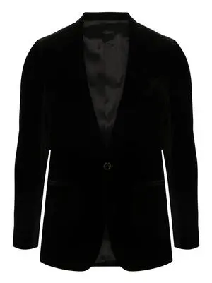 LARDINI Velvet Blazer - Black