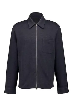 Givenchy Zipped Tailored Cotton Shirt - Grey