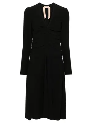 N°21 Draped Midi Dress - Black