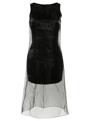 Theory Overlay Midi Dress - Black