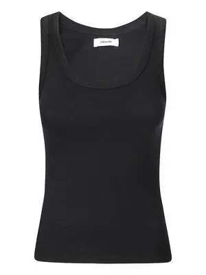 HAIKURE Haikure Scoop Neck Ribbed Tank Top