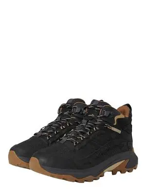 Merrell Merrell Moab Speed 2 Leather Mid Waterproof Hiking Boots Black