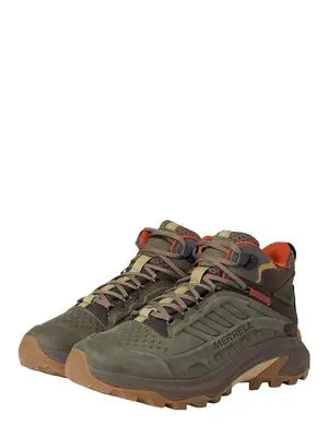 Merrell Merrell Moab Speed 2 Leather Mid Waterproof Hiking Boots Olive