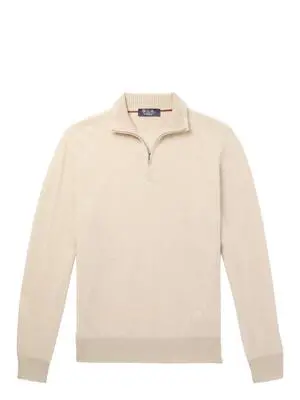 Loro Piana Roadster Cashmere Half-zip Sweater - Neutrals