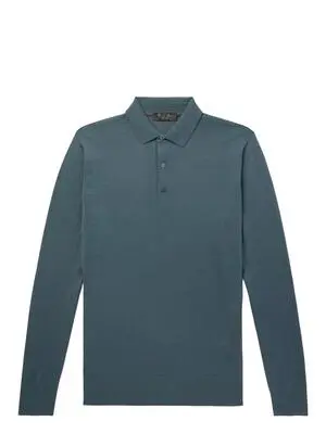 Loro Piana Wish® Wool Polo Shirt - Blue