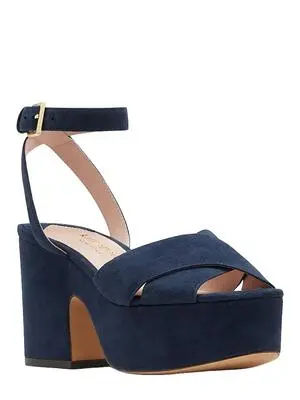 Kate Spade New York Rio Crossover Platform Sandals - Captain Navy