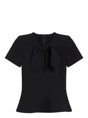 Scanlan Theodore CREPE KNIT CRAVAT TOP Black