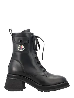 Moncler Gigi Pocket-detail Combat Boots - Black