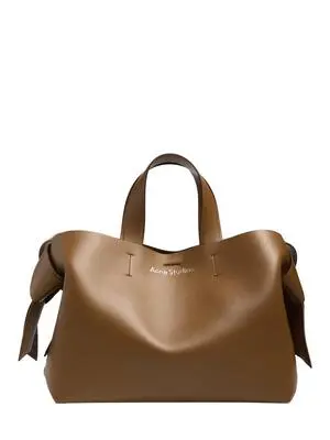 Acne Studios Musubi Leather Tote - Camel Brown